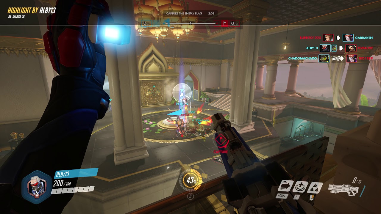 Soldier 76 From Behind, Capture The Flag Overwatch - YouTube