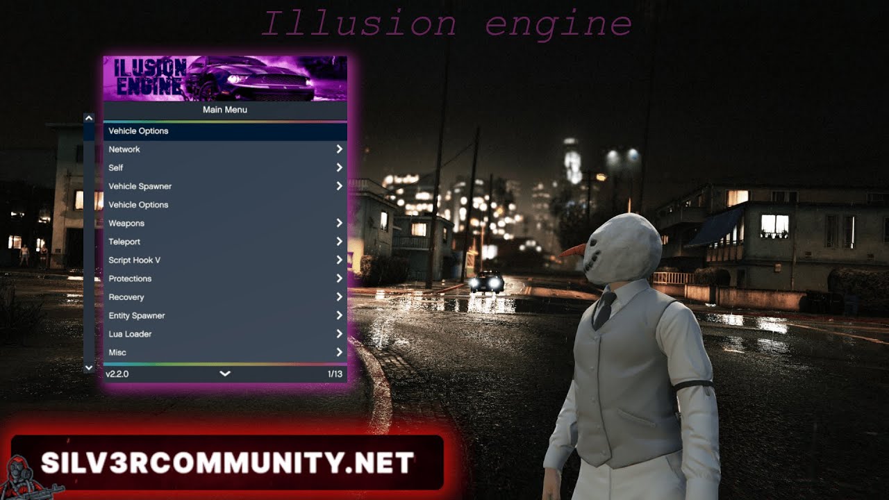 Illusion Engine | GTA V Mod Menu Showcase! | Recovery, Click UI, Lua ...