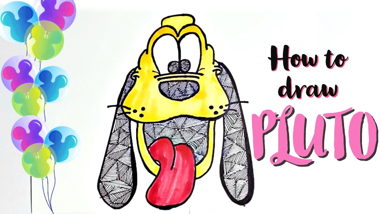 How to Draw Mickey Mouse Pluto | Easy Step by Step Drawing Tutorial of Pluto the Dog - YouTube