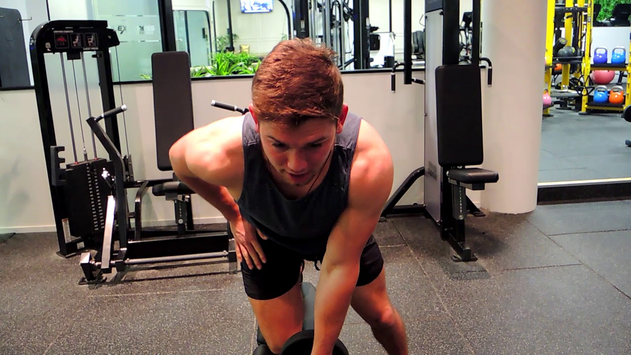 Single Arm DB Bench Supported Rows - YouTube