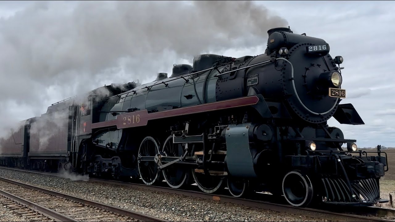 CP 2816 The Empress - Final Spike Tour - Live Steam - 40B - CPKC Brooks ...