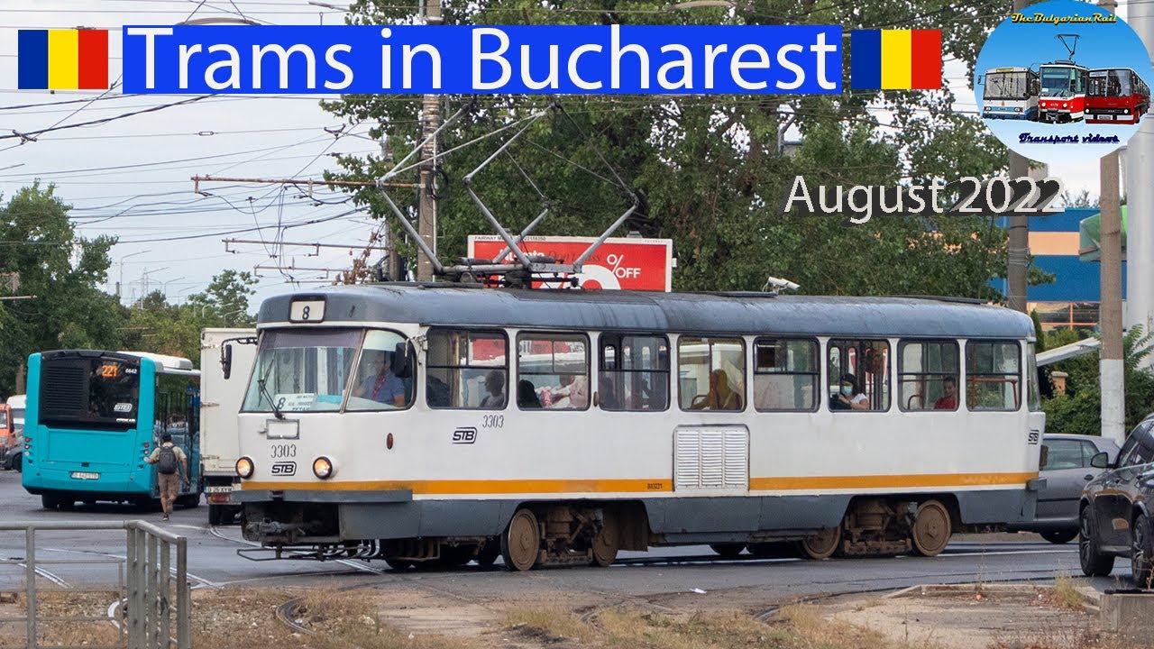 Trams in Bucharest, 🇷🇴 | Tatra T4R & lots of variety! [2022] - YouTube