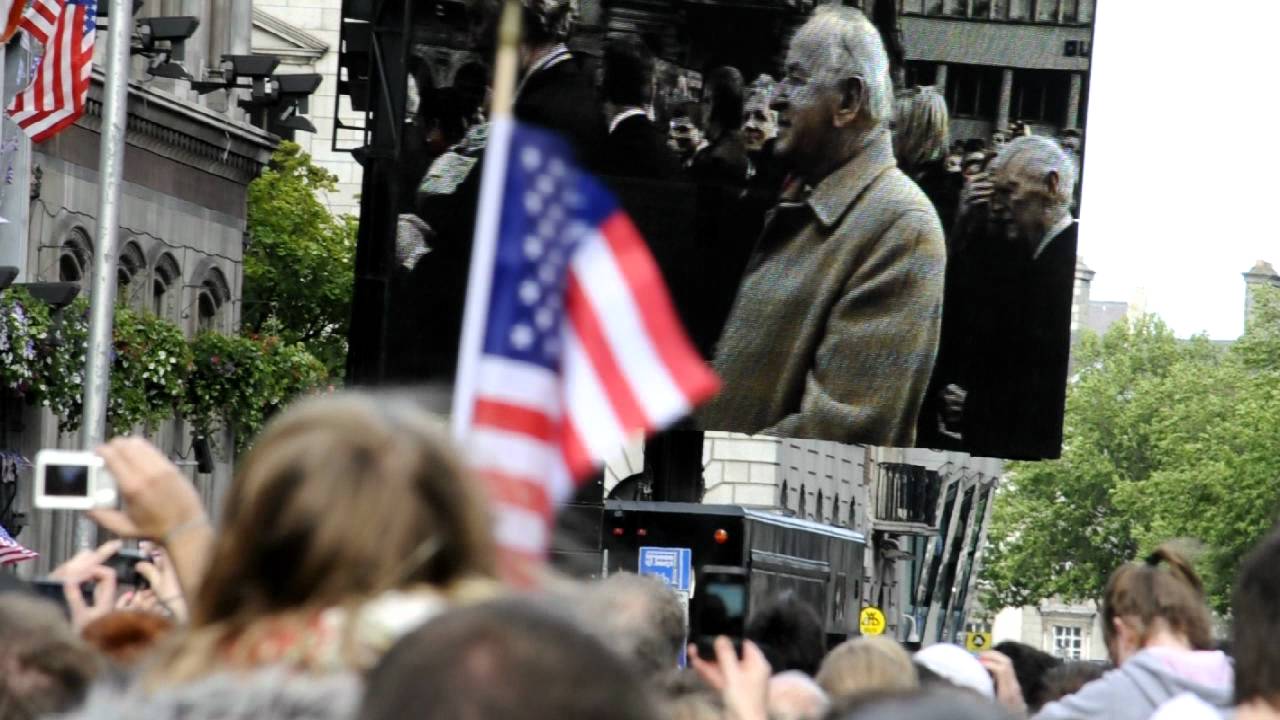 Footage from Obama's visit to Dublin 2011 - YouTube