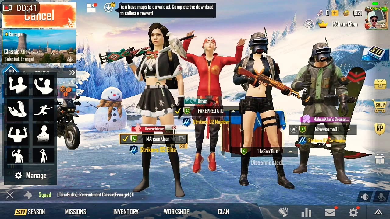 Lobby Scenes in Pubg Mobile Our Squad - YouTube
