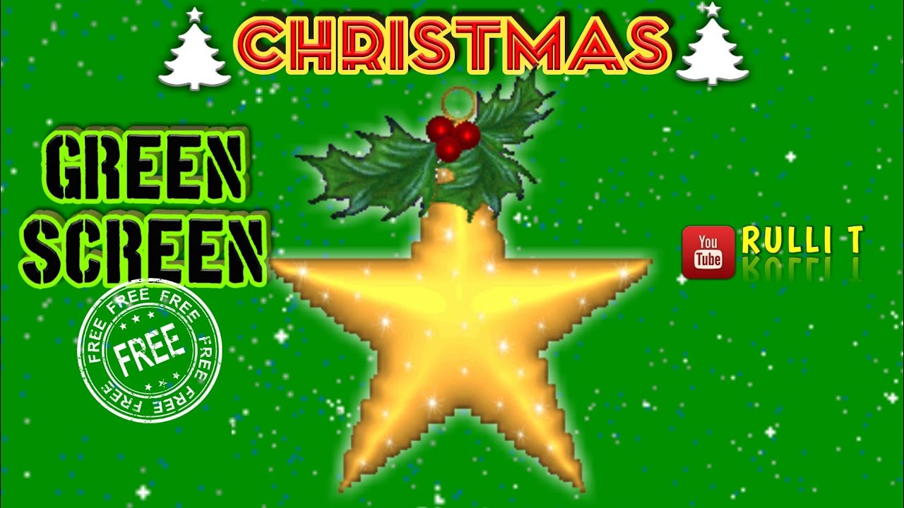 Green Screen CHRISTMAS [1080p] - STAR DECORATION TOP TREE animation ...