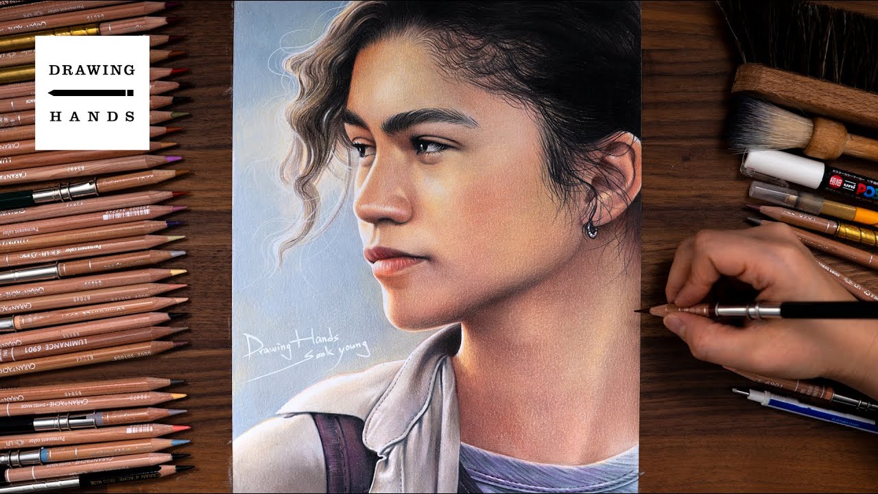 Drawing Spider Man - MJ (zendaya) [Drawing Hands] - YouTube