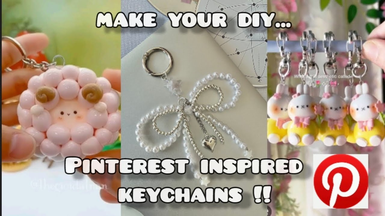 Diy Pinterest Inspired Keychains 💡 #keychain #diyhacks #viral - YouTube