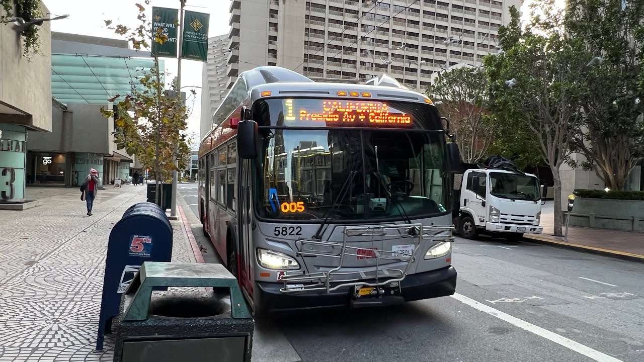 San Francisco MUNI 2019 New Flyer Xcelsior XT40 5822 on route 1 ...