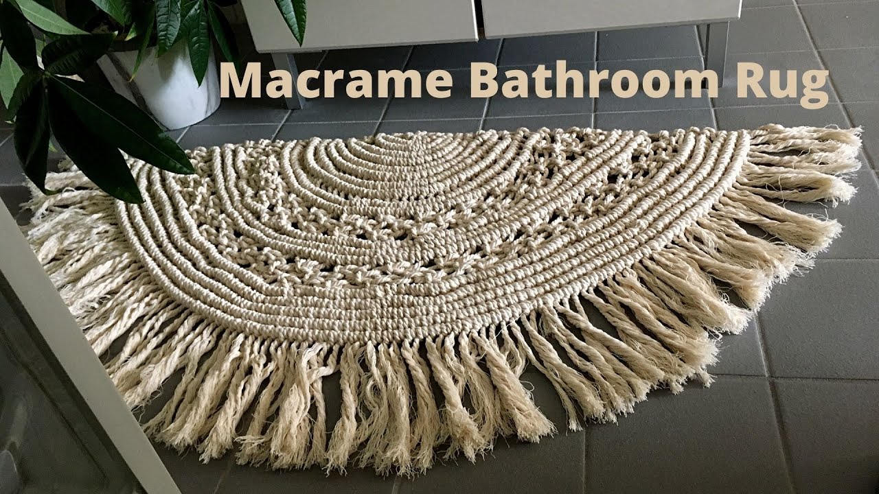 Macrame Bathroom Rug | Macrame Mandala | size 1 m x 0,5 m - YouTube