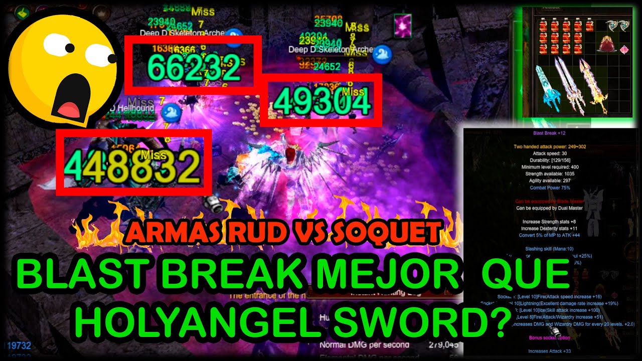 SMG MU ONLINE WEBZEN 🔥 BLAST BREAK VS BLOODANGEL VS DARKANGEL SWORD 🔥 ...