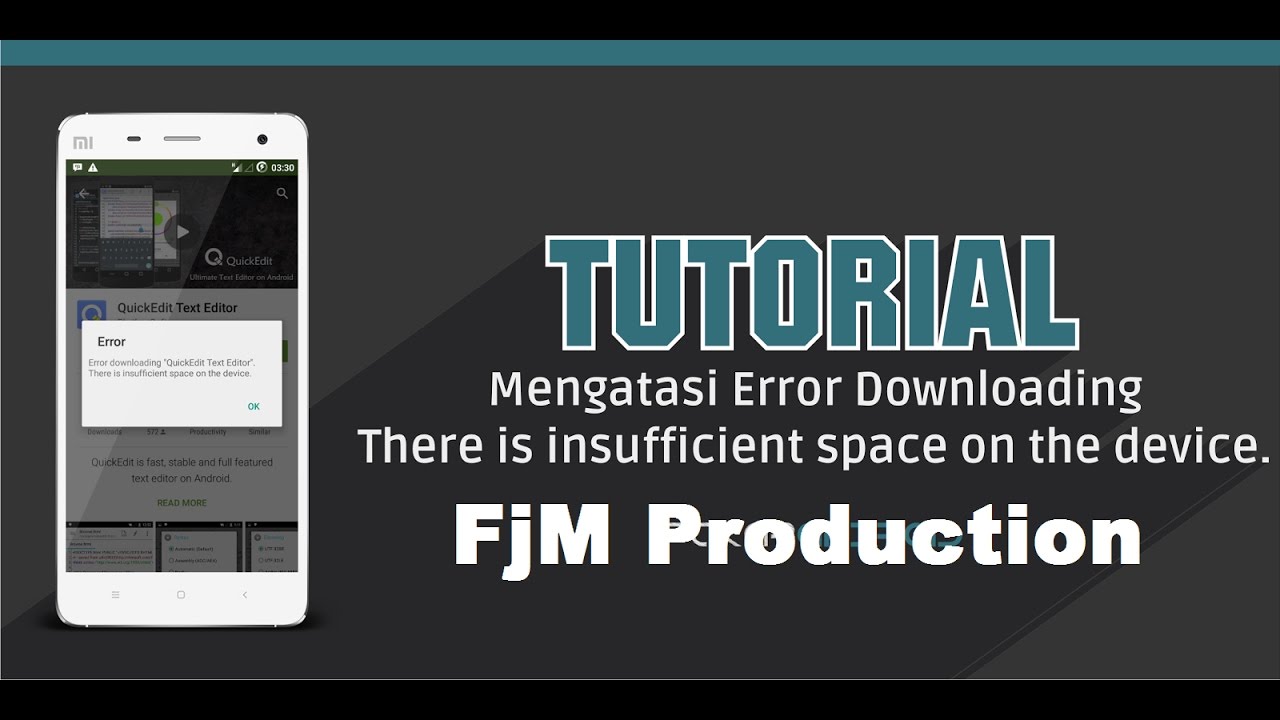 CARA MENGATASI THERE IS INSUFFICIENT SPACE ON DEVICE - YouTube