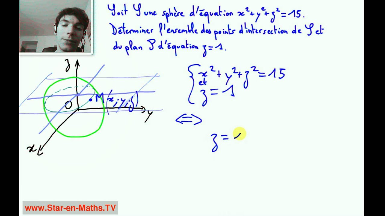 1ère S Intersection sphère plan - YouTube