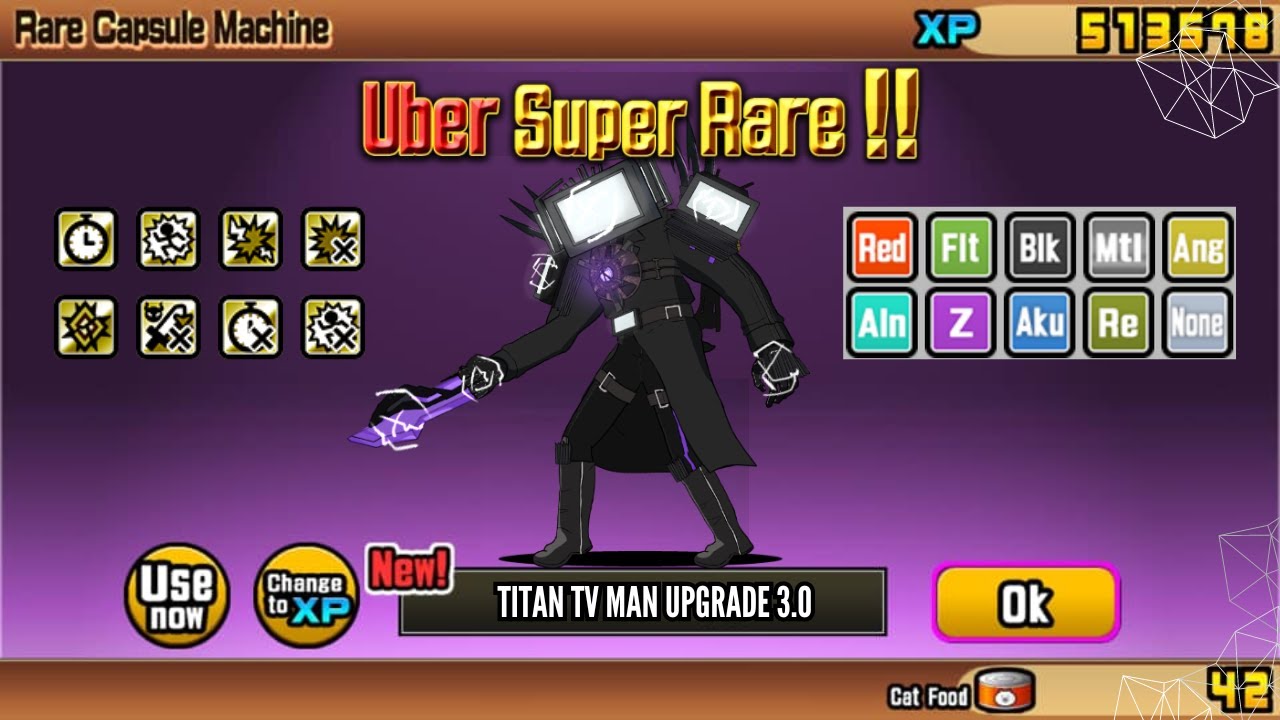 The Battle Cats -Titan TV Man Upgrade 3.0 (UNIT) - YouTube