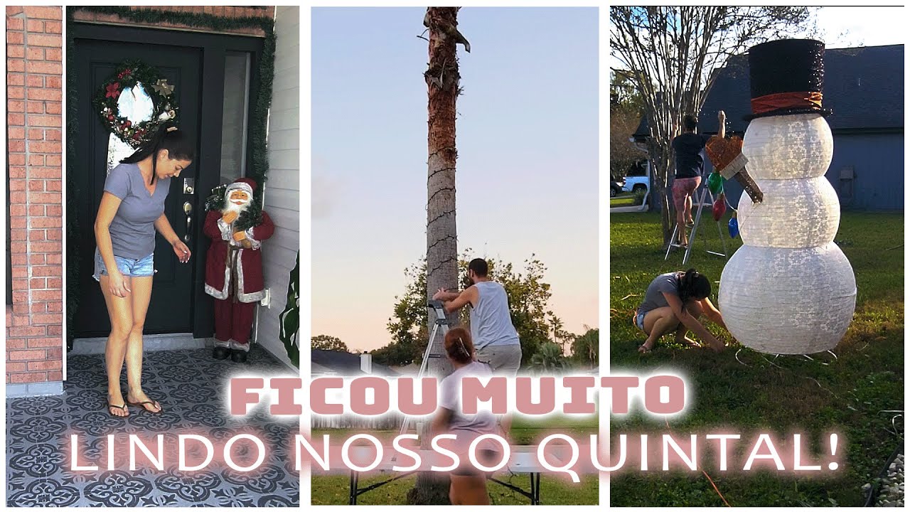 DECORAMOS A PARTE DE FORA DA NOSSA CASA 🏠 EU GOSTEI MAIS PODERIA FICAR ...