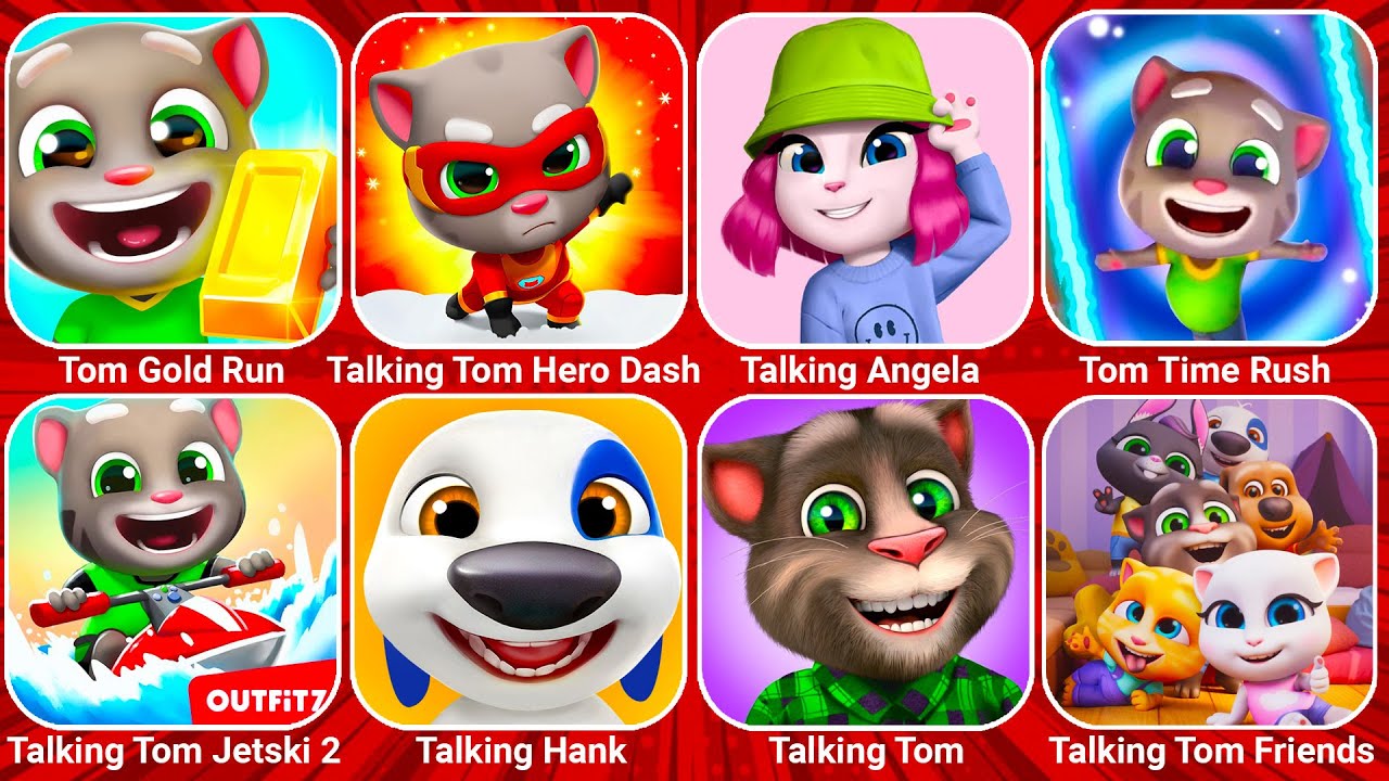 Talking Tom Gold Run, Gummy Bear Run, Red Ball 4, Runner Heroes, Zombie ...