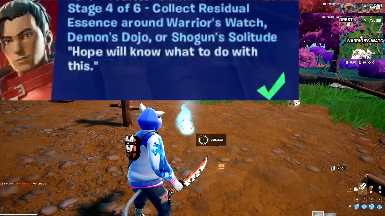 Collect Residual Essnce around warrior's Watch, Demon's Dojo or ...