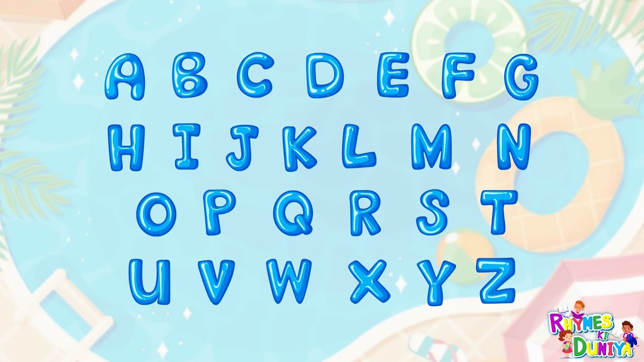 A to Z kids learn, ABCD, Alphabets, kids rhymes, A for apple B for ball ...
