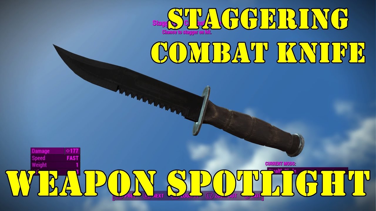Fallout 4: Weapon Spotlights: Staggering Combat Knife - YouTube