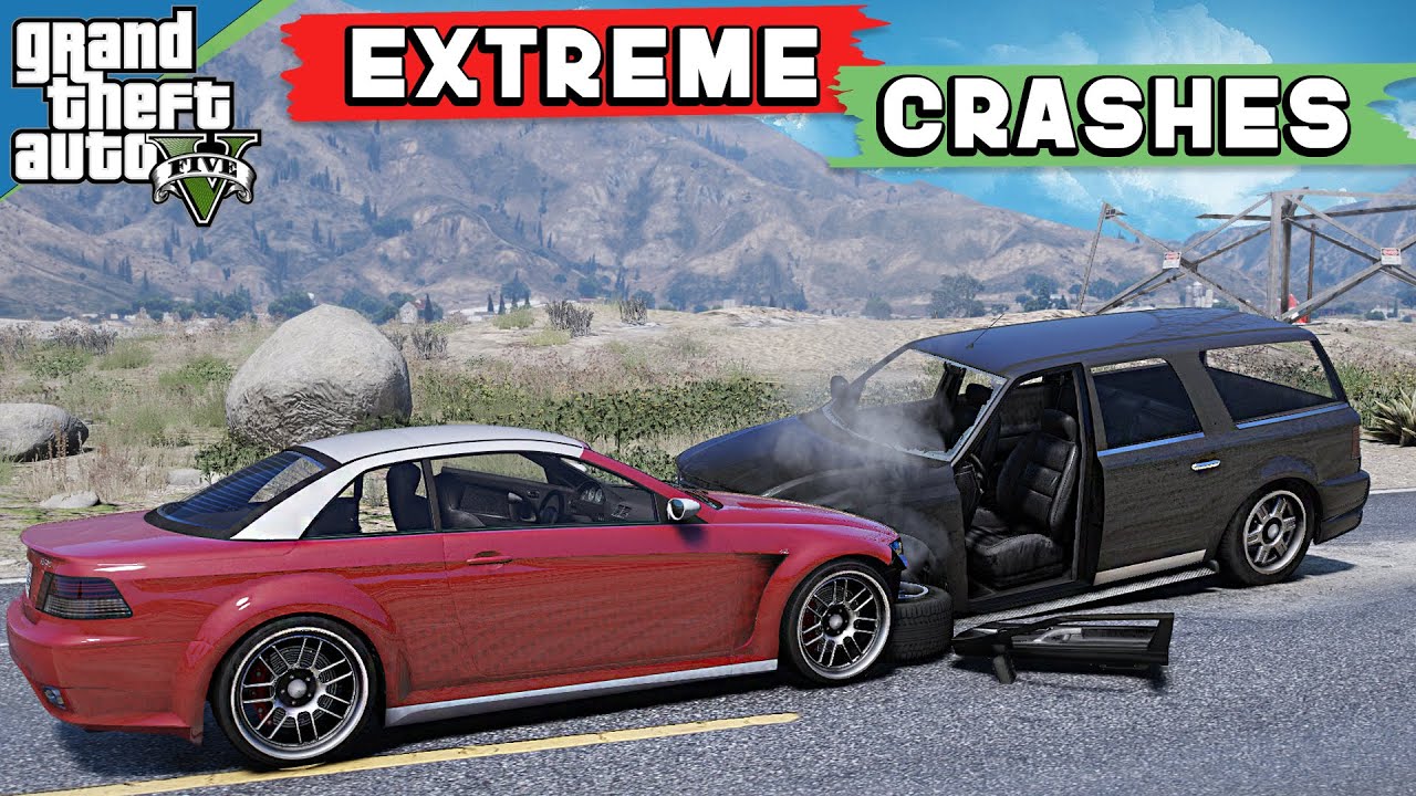 GTA 5 - REALISTIC CAR CRASHES - YouTube