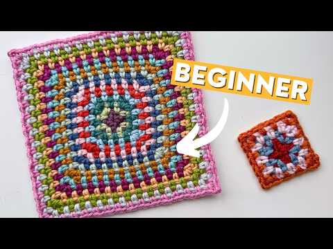 How to Crochet a Moss Stitch Granny Square