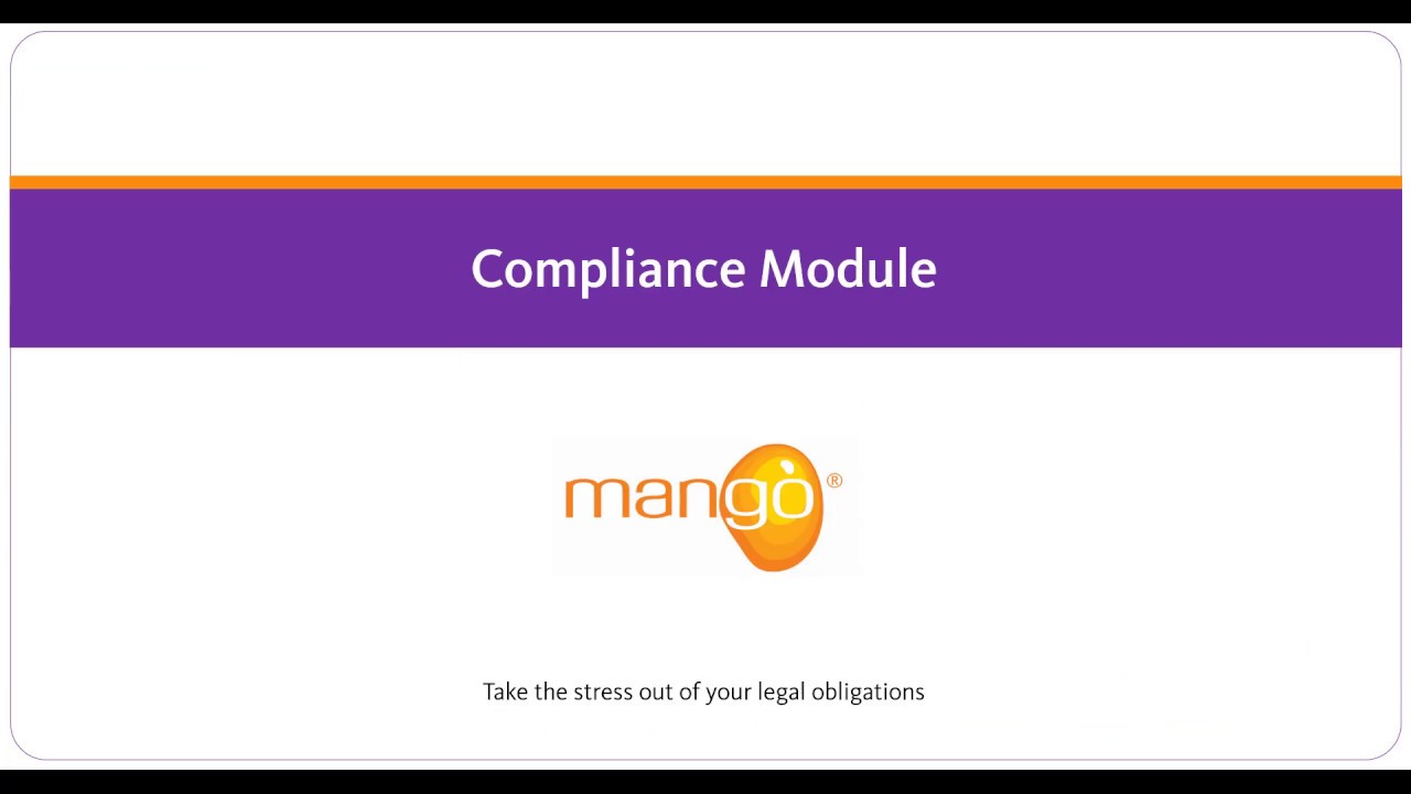 Mango - Compliance Module - YouTube