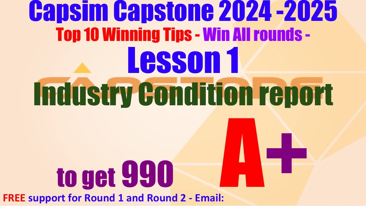 Lesson 1 of 9 [top result] How to win CAPSIM Round 1 to round 8 answers ...