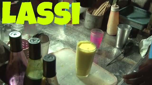 dahi ki lassi making - kesar wali lassi - indian sweet yogurt drink ...