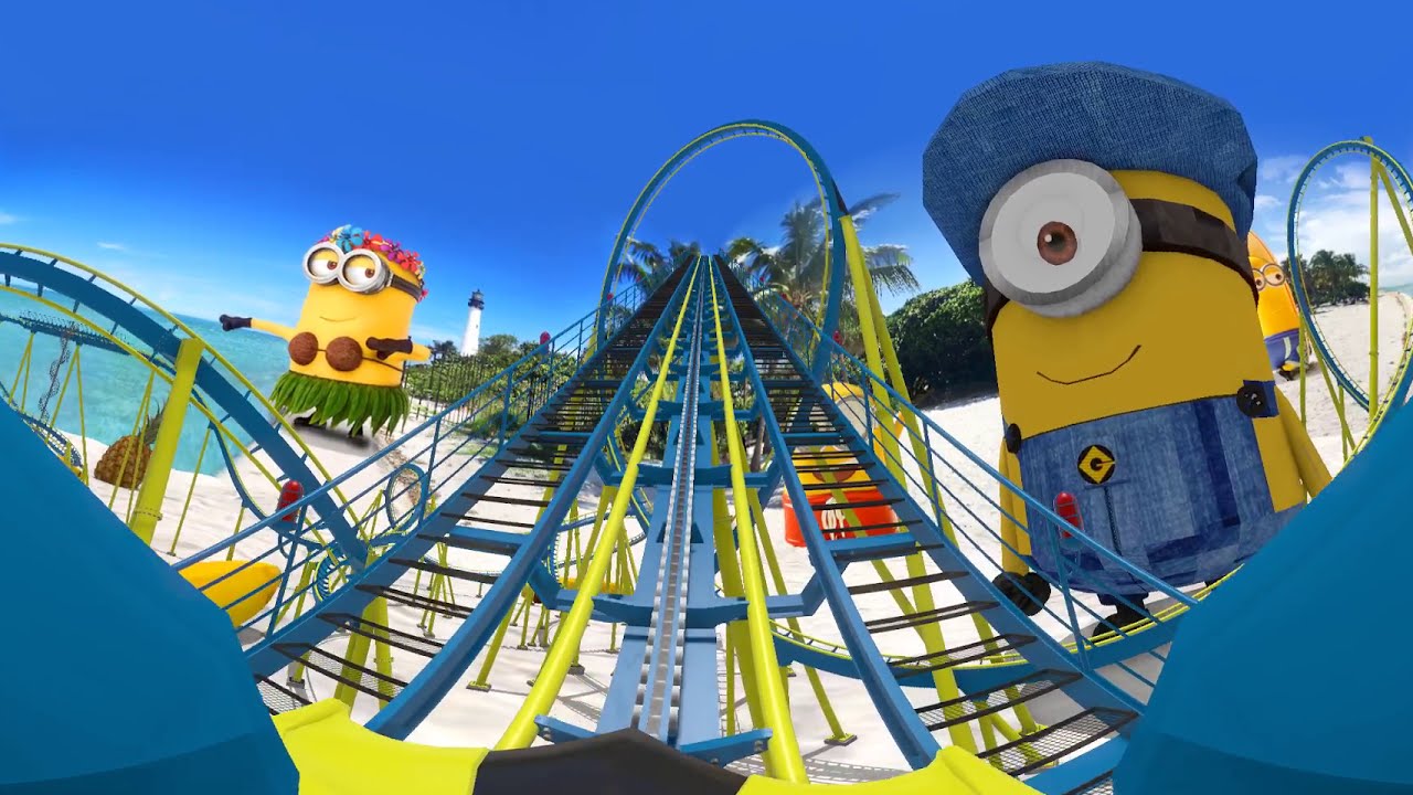 360 VR OS MINIONS - MONTANHA RUSSA - YouTube