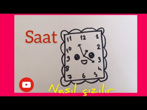 Sevimli saat çizimi KOLAY ÇİZİM ✍🏻