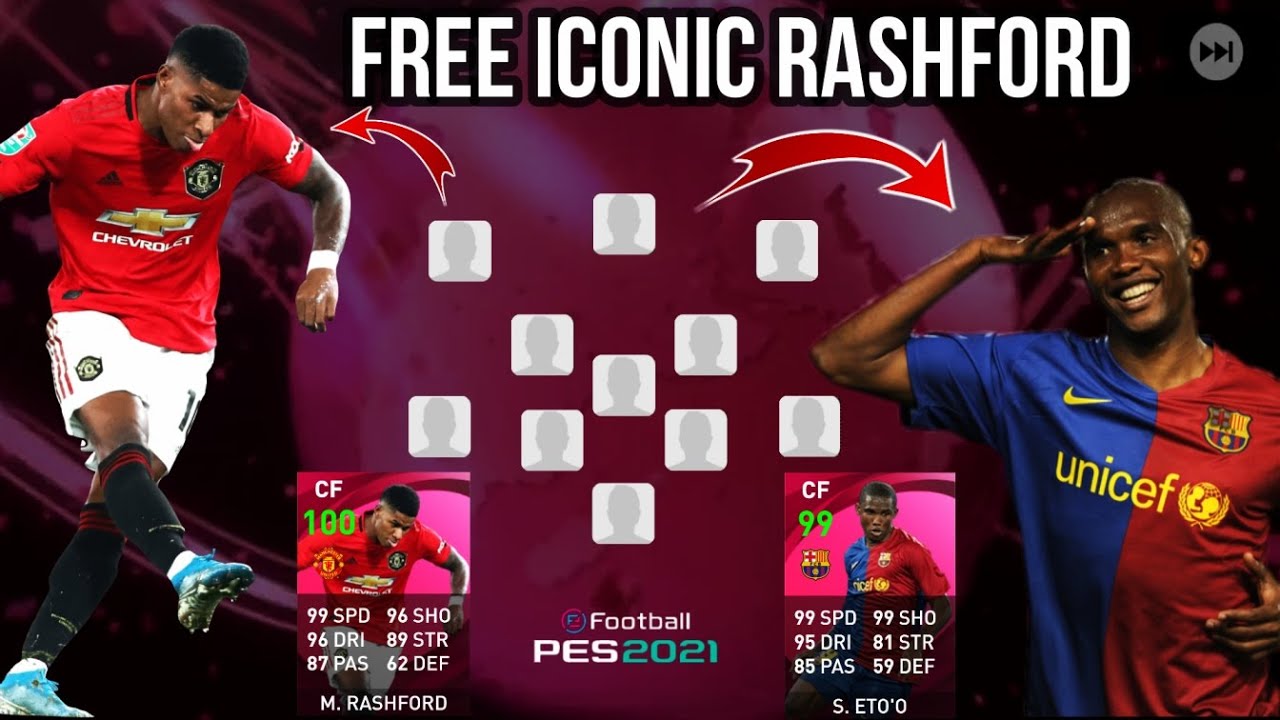 🔴 FREE ICONIC RASHFORD + 1000 efootball POINTS? ⚡| PES MOBILE LIVE ...