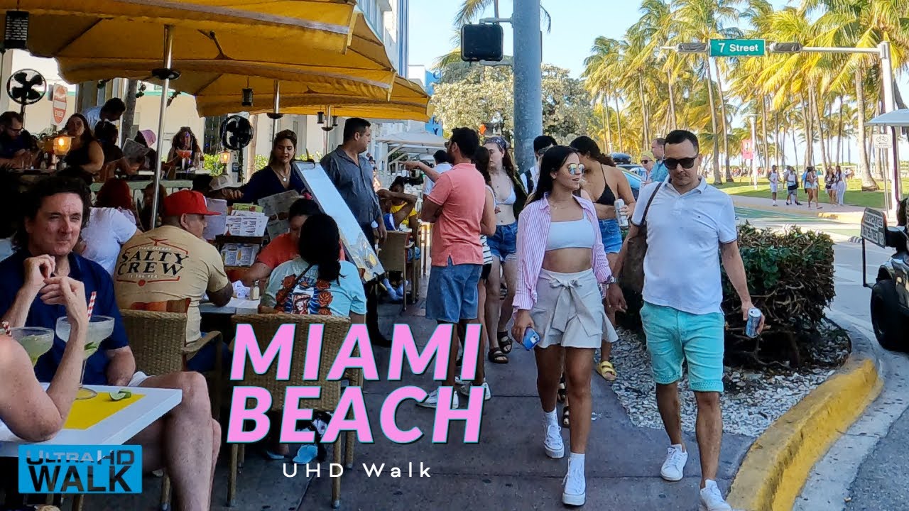 Miami Beach Walk 4k 🇺🇸 Walking tour of Ocean Drive in South Beach - YouTube