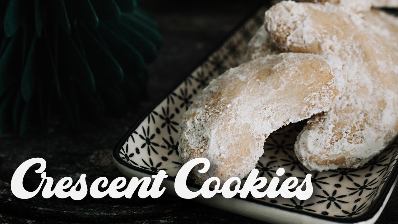 WALNUT CRESCENT COOKIES | Easy Crescent Cookies recipe | ASMR Cooking ...