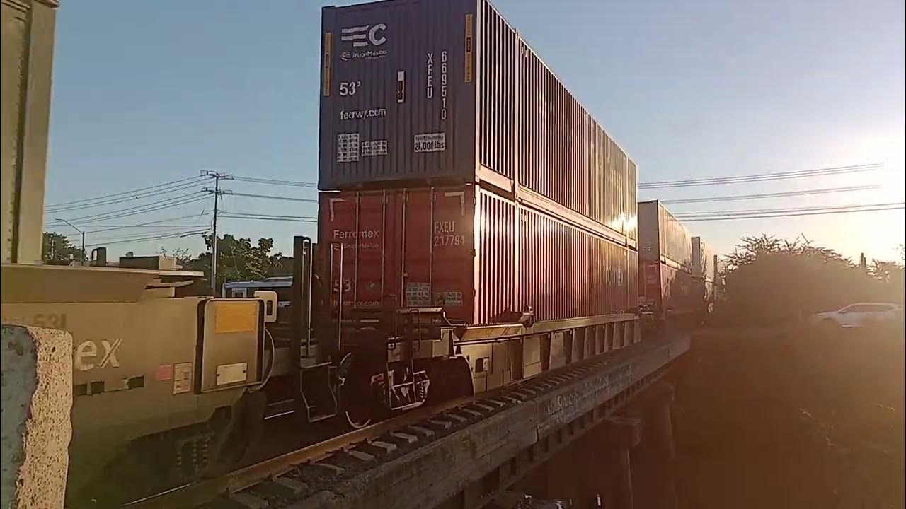 Intermodal México Mexicali FXE 4565 FXE 4109 Rumbo Norte - YouTube