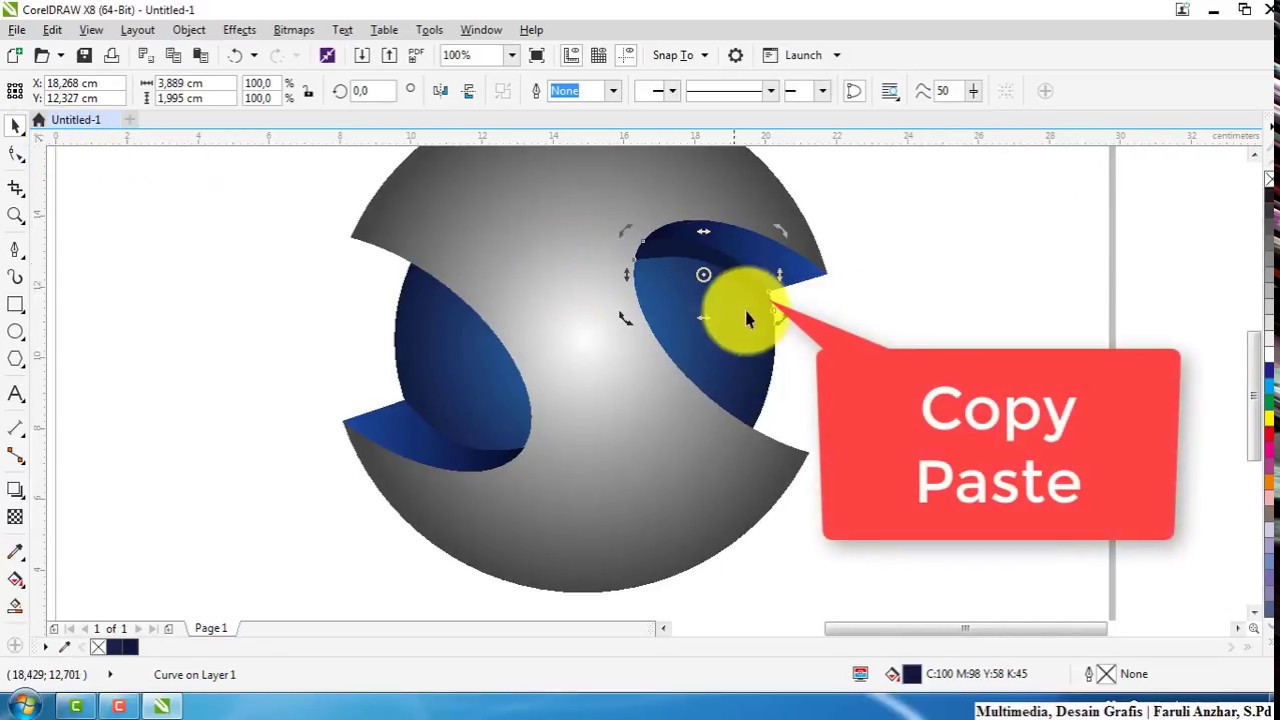 Cara membuat logo 3D menggunakan aplikasi Corel Draw x8 - YouTube