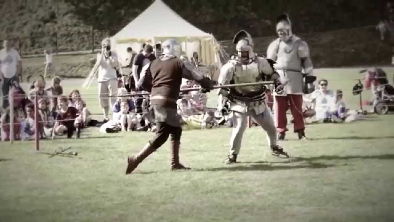 Tonbridge Castle Medieval Fair 2014 - Medieval Combat - YouTube