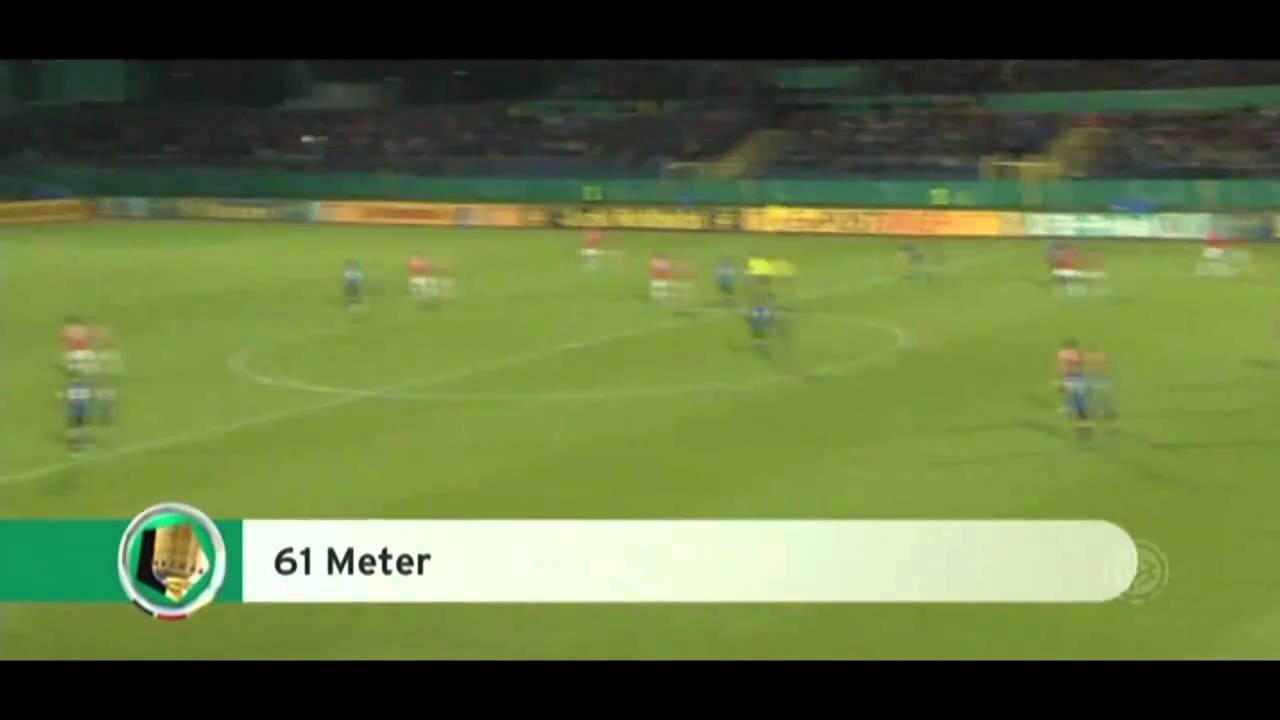 Stahl scores goal from 61 meters distance - YouTube