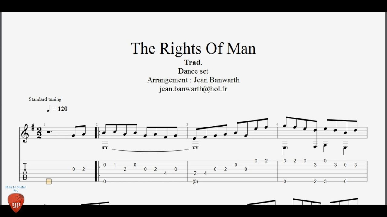 The Rights Of Man - Guitar Pro Tab - YouTube