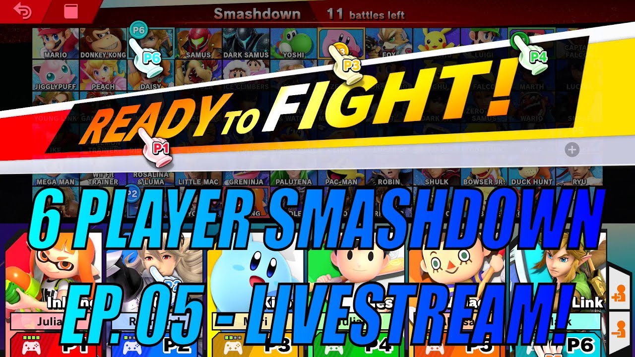 Super Smash Bros. Ultimate 6 Player Smashdown Episode 05 (HD 1080p ...