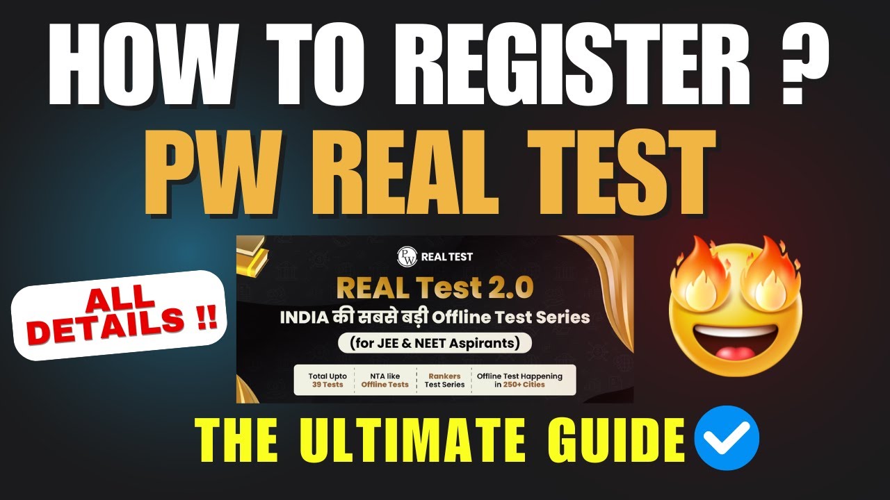How to Register PW REAL Test Series for JEE and NEET Launched🔥|JEE/NEET ...