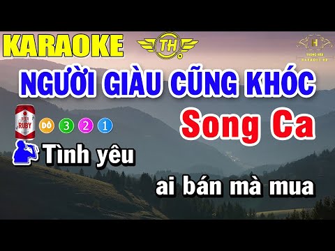 Người Giàu Cũng Khóc Karaoke Song Ca | Trọng Hiếu