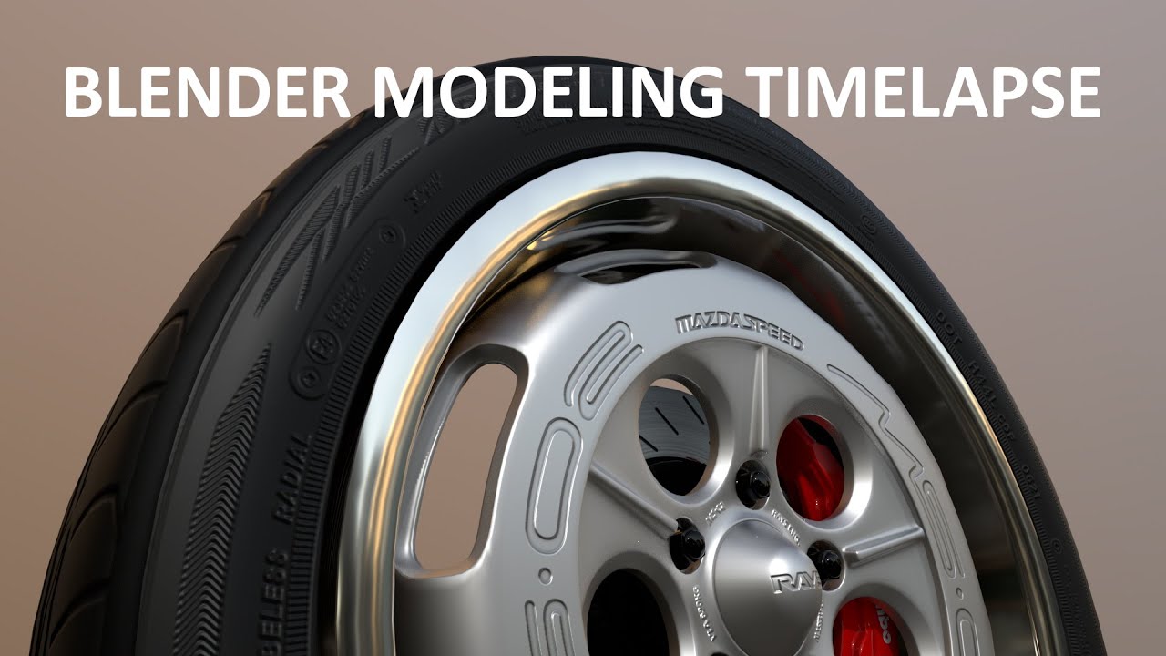 Blender - Timelapse Mazdaspeed MS02 (LLANTA Y RIN) - YouTube
