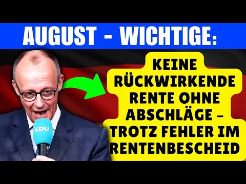 Urteil: Keine rückwirkende Rente ohne Abzüge – trotz Fehler im Rentenbescheid | Wichtige Info!
