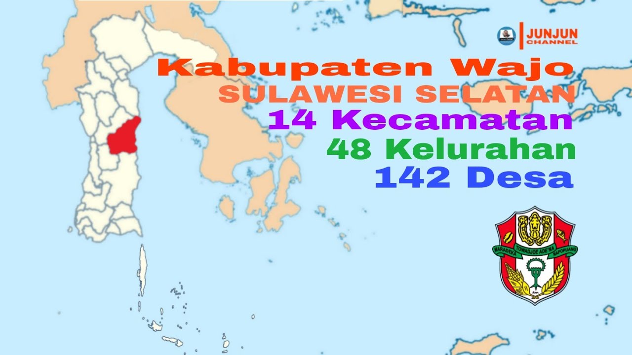 Kabupaten Wajo, Sulawesi Selatan, 14 Kecamatan, 48 Kelurahan, 142 Desa ...