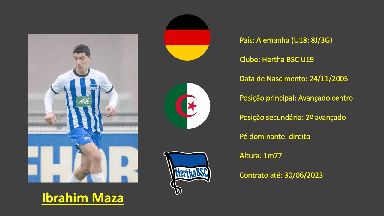 Ibrahim Maza | 2005 (Hertha BSC) footage vs Koln U19 - YouTube
