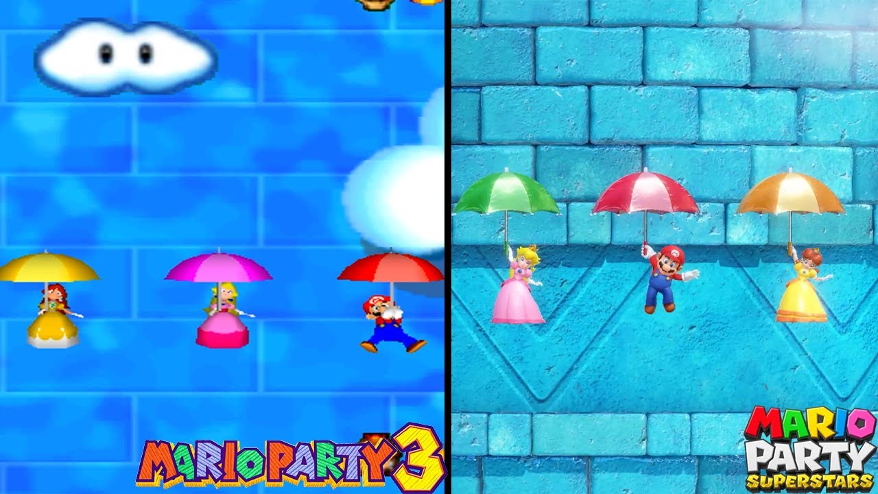 Evolution of Parasol Plummet Minigames in Mario Party (2000-2021) - YouTube