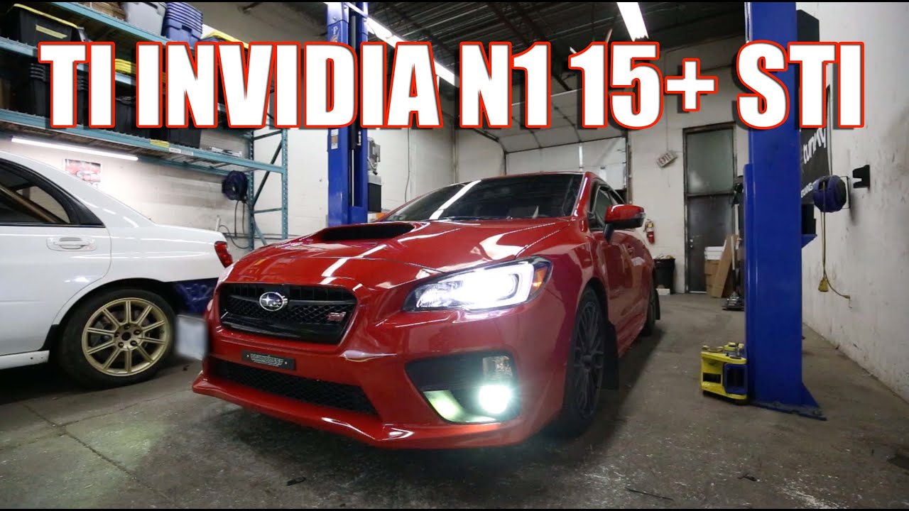 Invidia N1 Ti Tip on 15+ Subaru STI Sedan - YouTube