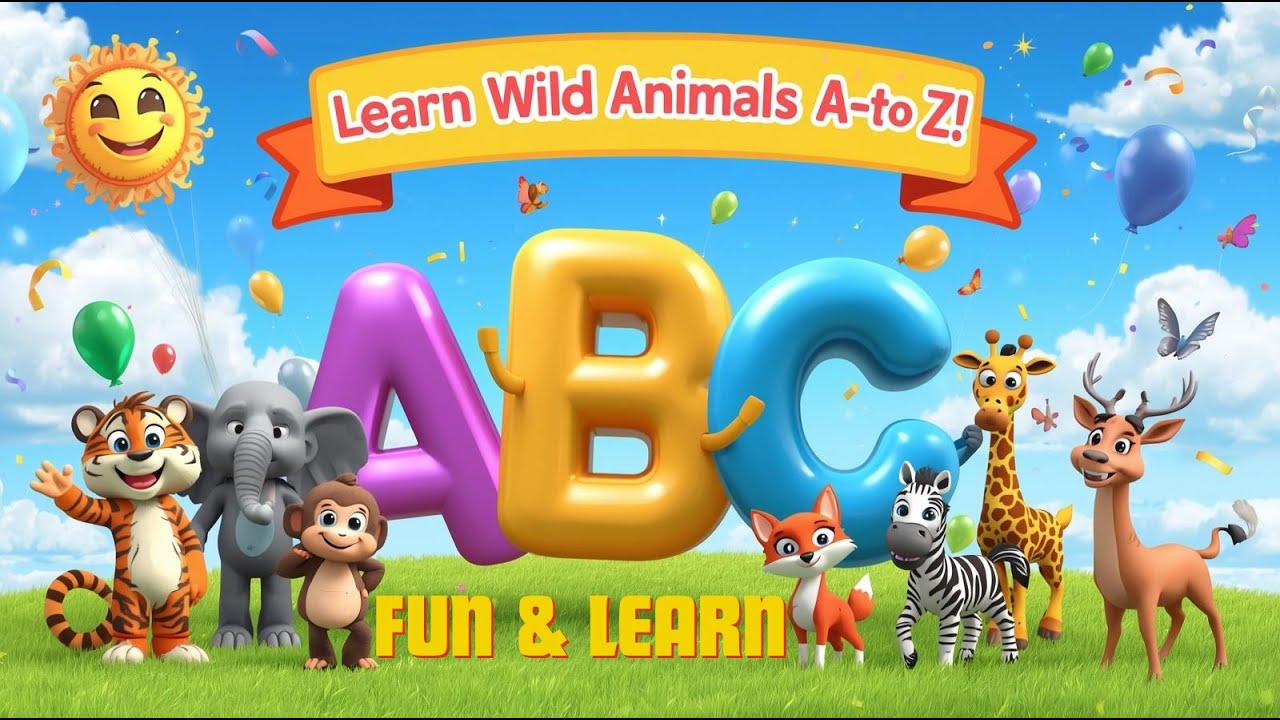 Wild Animal Alphabet A–Z Song | Learn ABCs with Jungle Animals for Kids ...