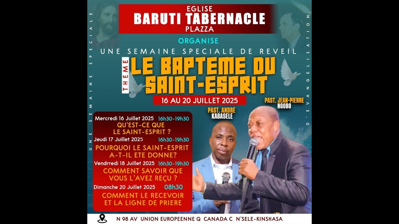 COMMENT RECEVOIR LE SAINT-ESPRIT ? DIMANCHE 20/07/2025 à BARUTI ...