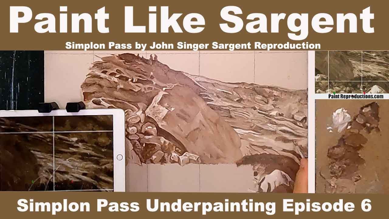 John Singer Sargent Reproduction: Simplon Pass Underpainting 6 - YouTube