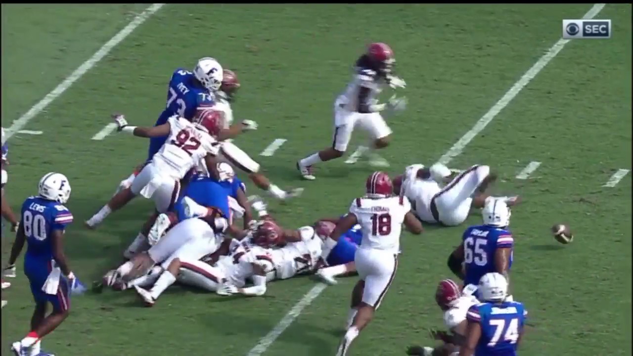 2016 USC vs Florida - Jamarcus King Fumble Recovery - YouTube